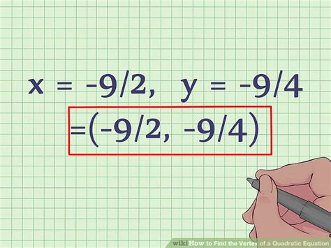 How To Find The Vertex Of A Quadratic Equation Steps