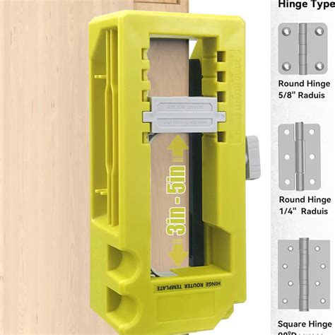 Door Hinge Mortise Jig Kit Door Hinge Router Template With Silicone Everywhere Ebay