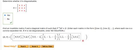 solved determine whether a is diagonalizable a 4 0 4 0