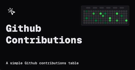 Github Contributions Components