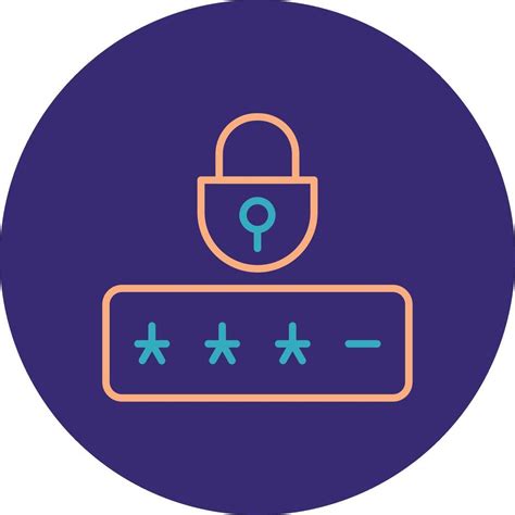 Password Line Two Color Circle Icon 43432739 Vector Art At Vecteezy