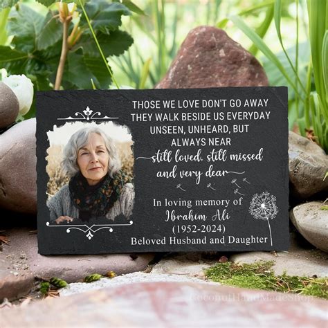 Photo Custom Memorial Stone In Loving Memory Stone Personalized Grave