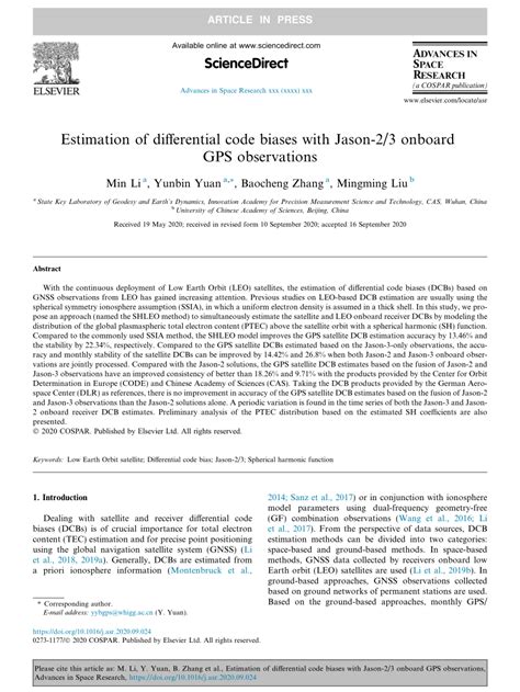 pdf estimation of differential code biases with jason 2 3 onboard gps