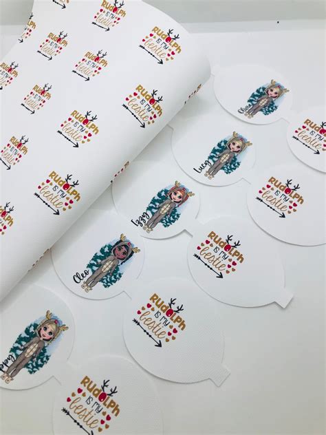 Ruby The Reindeer Christmas Onesie Dolly Pre Cut Bow Loop