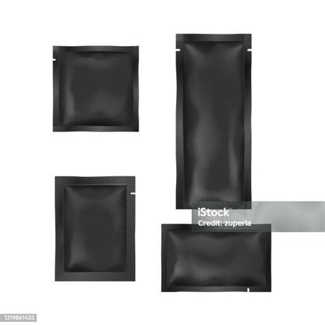 젖은 물티슈 소스 샴푸 샘플 절연빈 플라스틱 호일 또는 폴리에틸렌 봉지 3차원 형태에 대한 스톡 벡터 아트 및 기타 이미지 3차원 형태 가방 개체 그룹 Istock