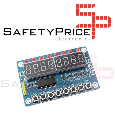 modulo tm1638 ledandkey con leds rojos safetyprice electronics