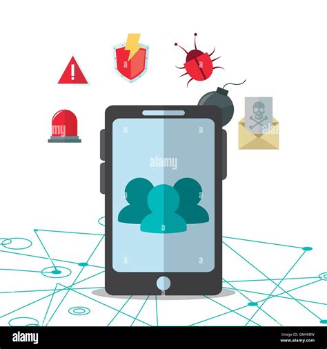 Smartphone Cyber Security System Design Stock Vector Image And Art Alamy