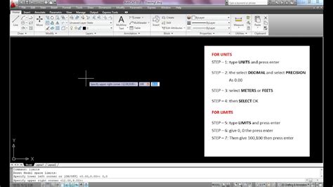 how to set units and limits in autocad tutorial autocad 2d youtube