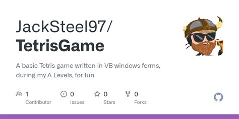 Github Jacksteel Tetrisgame A Basic Tetris Game Written In Vb Windows Forms During My A