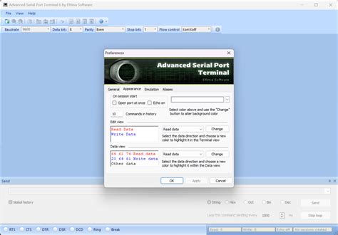 advanced serial port terminal 6 keyboard shortcuts ‒ defkey