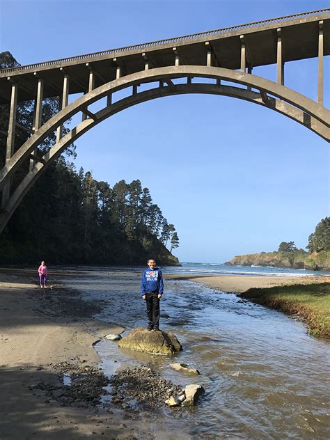 Russian Gulch State Park And Devils Punch Bowl Near Mendocino California