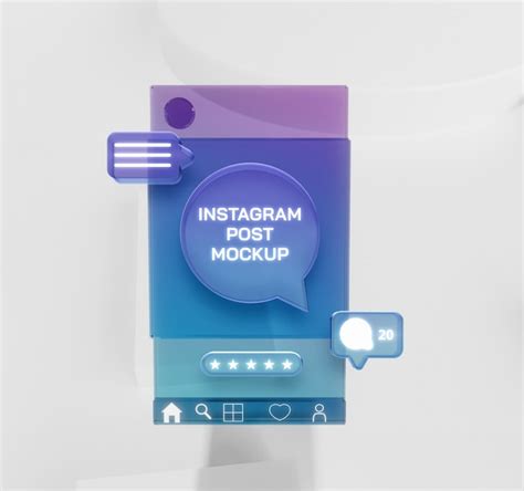 Premium Psd Glass Like Instagram Post Mockup Design