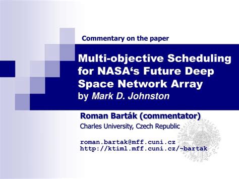 ppt multi objective scheduling for nasa‘s future deep space network
