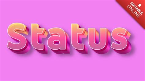 Status Beauty Pink Text Effect Generator