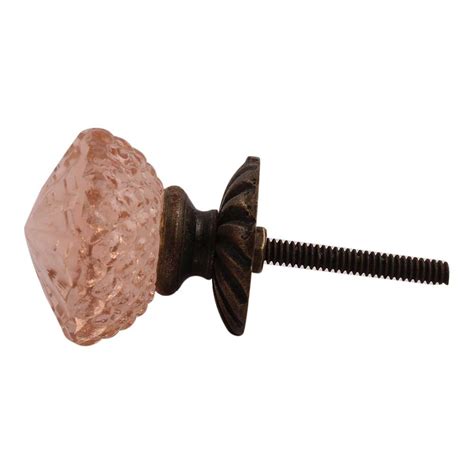 Pink Glass Drawer Knob
