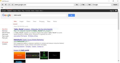 Swift Browser Home
