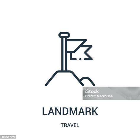 여행 컬렉션에서 랜드마크 아이콘 벡터입니다 얇은 선 랜드마크 개요 아이콘 벡터 일러스트 레이 션입니다 웹 및 모바일 앱에서 사용 하기 위한 선형 기호 인쇄 미디어 관광객에