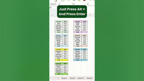 Autosum In Excel Excel Exceltech Exceltips Excellife