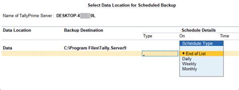 how to schedule backup of company data on tallyprime server tallyhelp