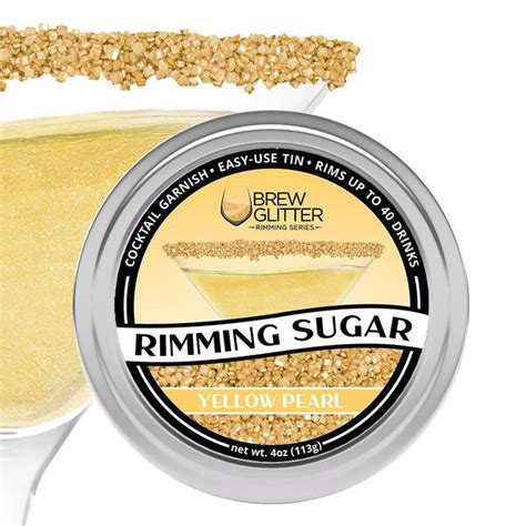 Yellow Pearl Cocktail Rimming Sugar — Brew Glitter®