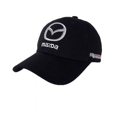Мужская кепка sport line из хлопка черная с лого mazda. артикул: 45 ...