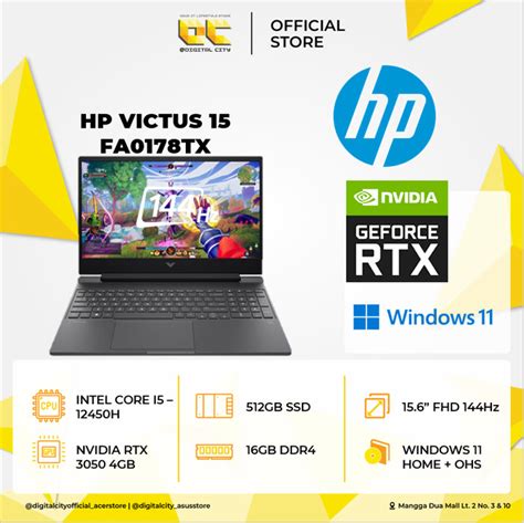 Jual HP VICTUS I5 12450H RTX3050 4GB/ 16GB 512GB W11+OHS 15.6FHD IPS ...