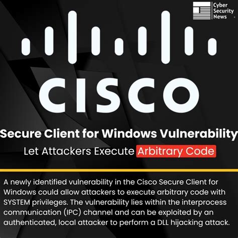 Cisco Secure Client For Windows Vulnerability Arbitrary Code Execution Inext Global