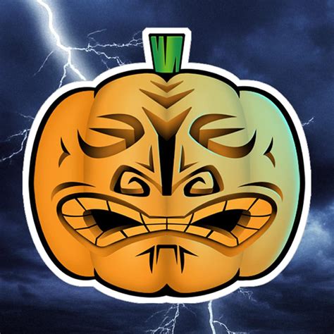 Summerween Vinyl Sticker Tiki Exotica Halloween Tiki O Lantern By Kevin G Etsy