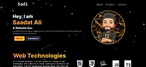saadat ali on linkedin react nextjs portfoliowebsite