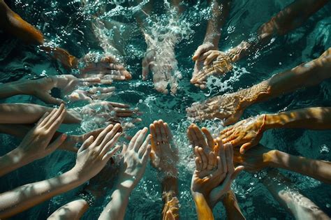 Dive Into The Essence Of Unity Portrayed In A Touc Generative Ai Premium Ai Generated Image