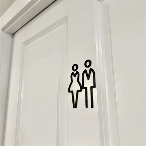 3d Printable Unisex Bathroom Room Sign By Dada3dcrafts
