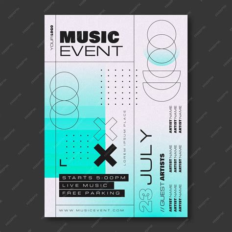 그라디언트 이벤트 포스터 디자인 무료 벡터