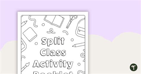 Split Classfast Finisher Booklet Front Cover School Supplies Theme
