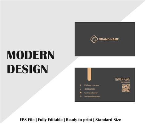 Premium Vector Editable Business Visiting Card Template