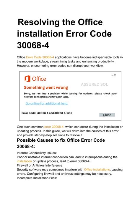ppt resolving the office installation error code 30068 4 powerpoint