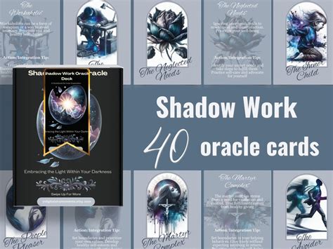 Shadow Work Oracle Deck And Guidebook Digital Download For Self Discovery And Transformation