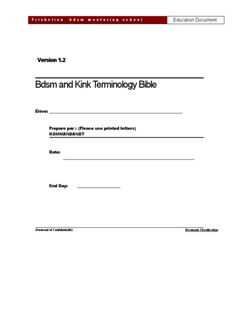 Bdsm And Kink Terminology Bible Pdf Bdsm Dominance And Submission