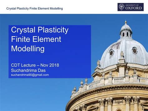 Introduction To Crystal Plasticity Modelling Ppt