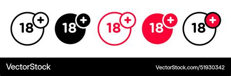 Adult Only Content Viewing Icon For Legally Vector Image