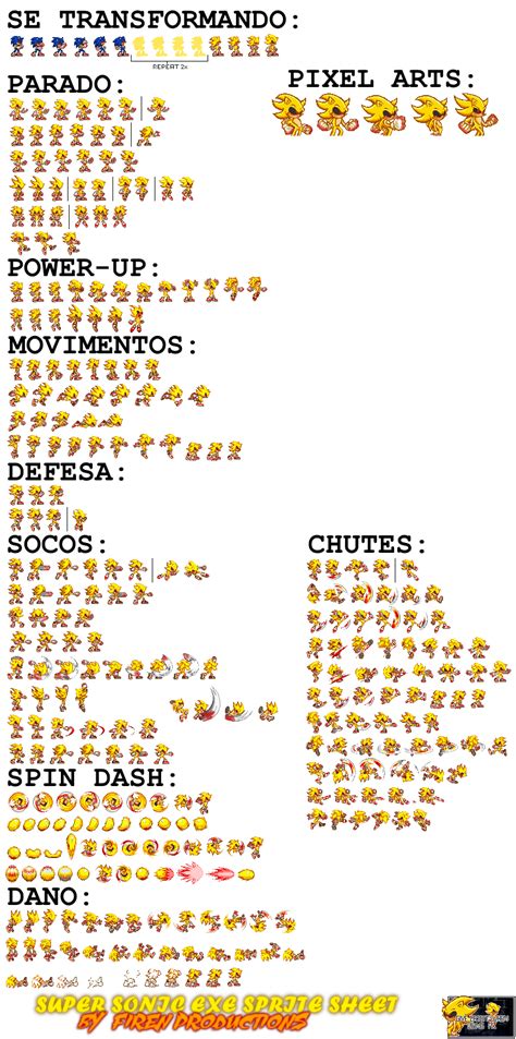 Super Sonic Exe Sprites Sheet By Darkseth644 On Deviantart