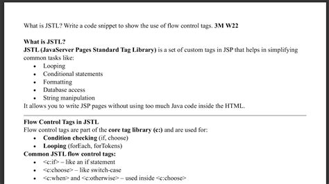4 6 jstl types of jstl tags and code ajp youtube