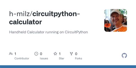 Github H Milzcircuitpython Calculator Handheld Calculator Running