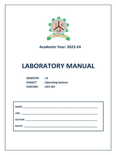 Os Lab Manual Bcs303 Pdf