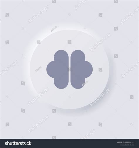 Brain Icon White Neumorphism Soft Ui Stock Vector Royalty Free 2243132161 Shutterstock