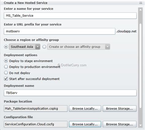 Managing Structured Data Using Windows Azure Table Service Dotnetcurry