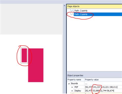 Adobe Pdf Rectangle Re Display Position Differs From Object Position