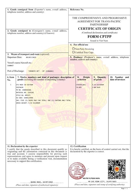 Tổng Hợp 15 Form C O Certificate Of Origin Phổ Biến CÔng Ty CỔ PhẦn Ứng DỤng CÔng NghỆ VŨ HẢi
