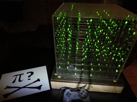 8x8x8 Led Cube With Arduino Mega Sound Ps Controller Game 11