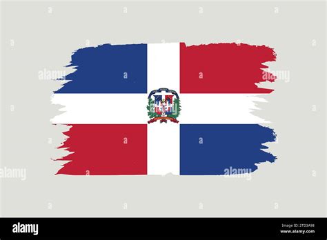 The Flag Of The Republic Of Dominican Republic As A Vector Illustration