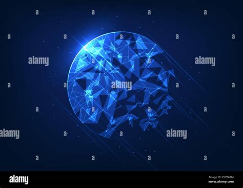 Abstract Background Technology Geometric Shapes Circles Inside Are Overlapping Triangles